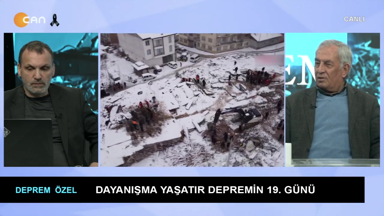 Şükrü Yıldız’ın sunumuyla Deprem Özel programının konukları Cemal Turan ...